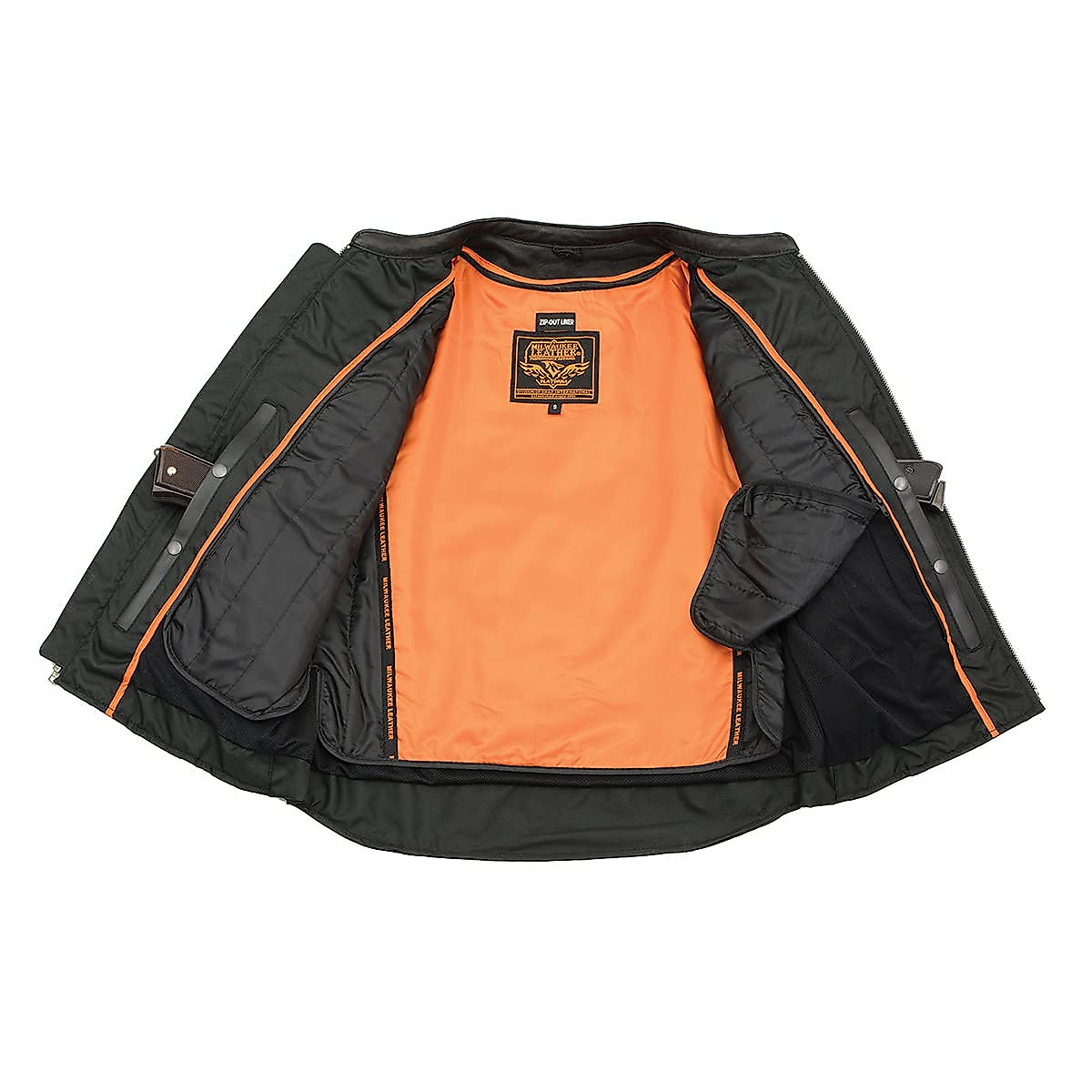 Milwaukee Leather ML1408 Men's Black 'Savage' Sporty Crossover Leather Jacket - Medium