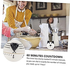 1pc Kitchen Timer Silent Timer Mechanical Timer Timers for Animal Timer Cat Kitchen Timer Loud Alarm Clock Practical Timer Adorable Cat Timer Cat Shaped Timer Hourglass Tool