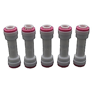 Malida 1/4" RO Water Tube Fitting Check Valve,Straight Quick Push to Connect Check Valve,for Ro Water Systems,Water Filter,Water Purifier, Pack of 5