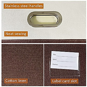 KIART Large Storage Bins with Lid, Decorative Storage Box 17 x 11.8 x 11.8 inch Clothes Organizer Basket for Home Bedroom Shelf Closet Office Car (Brown)