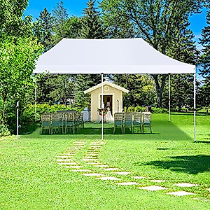 COBIZI 10x20ft Pop Up Canopy Tent with 6 Removable Sidewalls, Easy Up Commercial Canopy, Waterproof and UV50+ Gazebo with Portable Bag, Adjustable Leg Heights,Party Tents for Parties