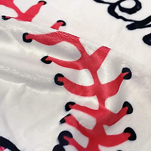 Personalized Baseball Newborn Gift for Baby Custom Blanket with Baby Name, Super Soft Fleece, 31x47 Inch