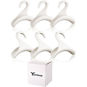 Yalikop Purse Hanger Hook Acrylic Bag Hanger Handbag Tote Bag Rack Holder Closet Organizer Storage for Backpacks Satchels Purses Handbags Tote Holder(White,6 Pieces)