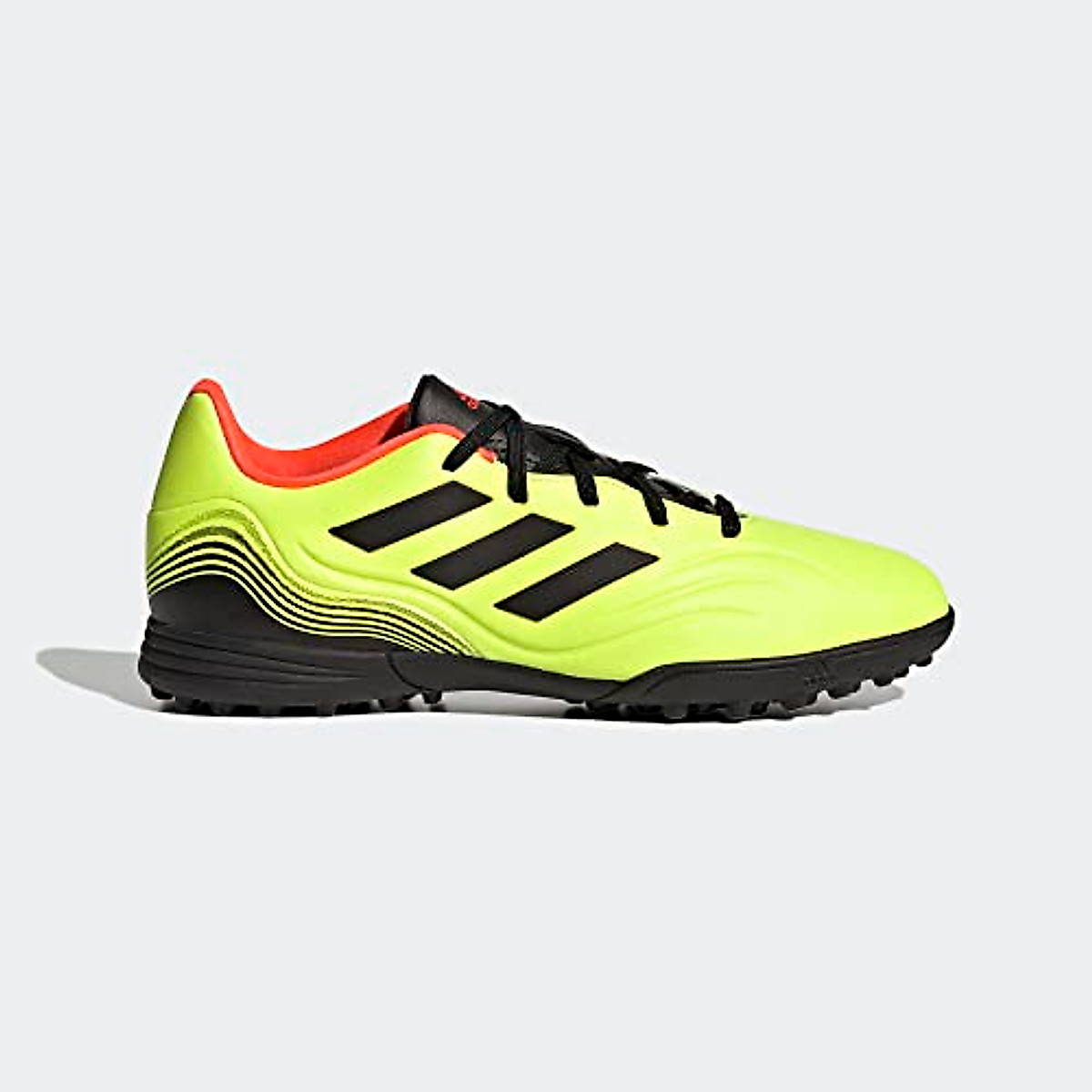adidas Copa Sense.3 Turf Soccer Shoe, Team Solar Yellow/Black/Solar Red, 4.5 US Unisex Big Kid