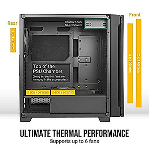 Antec P10 FLUX, F-LUX Platform, 5 x 120mm Fans Included, Reversible & Swing-Open Front Panel, Air-Concentrating Filter, 5.25" ODD, Fan-Speed Control, Sound-Dampening Side Panels, Mid-Tower Silent Case