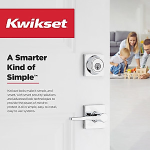Kwikset Henley Front Door Lock Handle and Deadbolt Set, Entry Handleset Exterior with Interior Reversible Lever, Matte Black, Pick Resistant SmartKey Rekey Deadbolt Security, with Microban Protection
