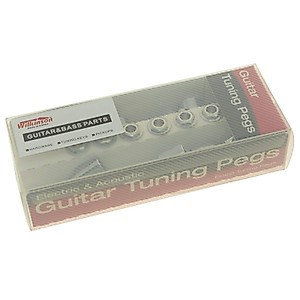 Wilkinson 6 Inline Chrome E-Z Post Guitar Tuners EZ Post Guitar Tuning Keys Pegs Guitar Machine Heads for Strat Tele