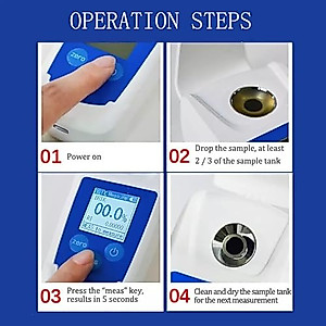 LHQYA 32% Sugar Refractometer Hydrometer, Pocket Refractometer, 10-40℃ Ambient Temperature/ 0.1% Brix Resolution/ ±0.2% Brix/±1 Accuracy, for Grapes Fruit Drinks Beverages Tipples