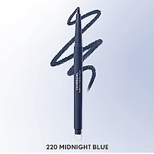 CoverGirl Perfect Point Plus Eyeliner Pencil, Midnight Blue, Long-Lasting, Versatile Navy Eyeliner, Soft Smudging Tip, No Sharpening Needed, Pack of 1
