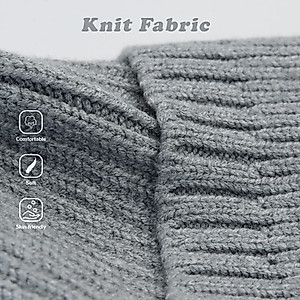 POXIMI Baby Boy Winter Hat Toddler Warm Beanie Girl Knit Hats with Earflap Kid Cute Earmuffs (Navy+Grey, 6-24Months)