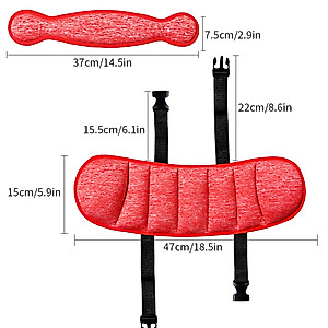 vocheer Baby Car Seat Head Support Band, Adjustable Carseat Sleep Nap Aid Holder Belt Head Protection Strap for Kids 1-5 Years Old Red