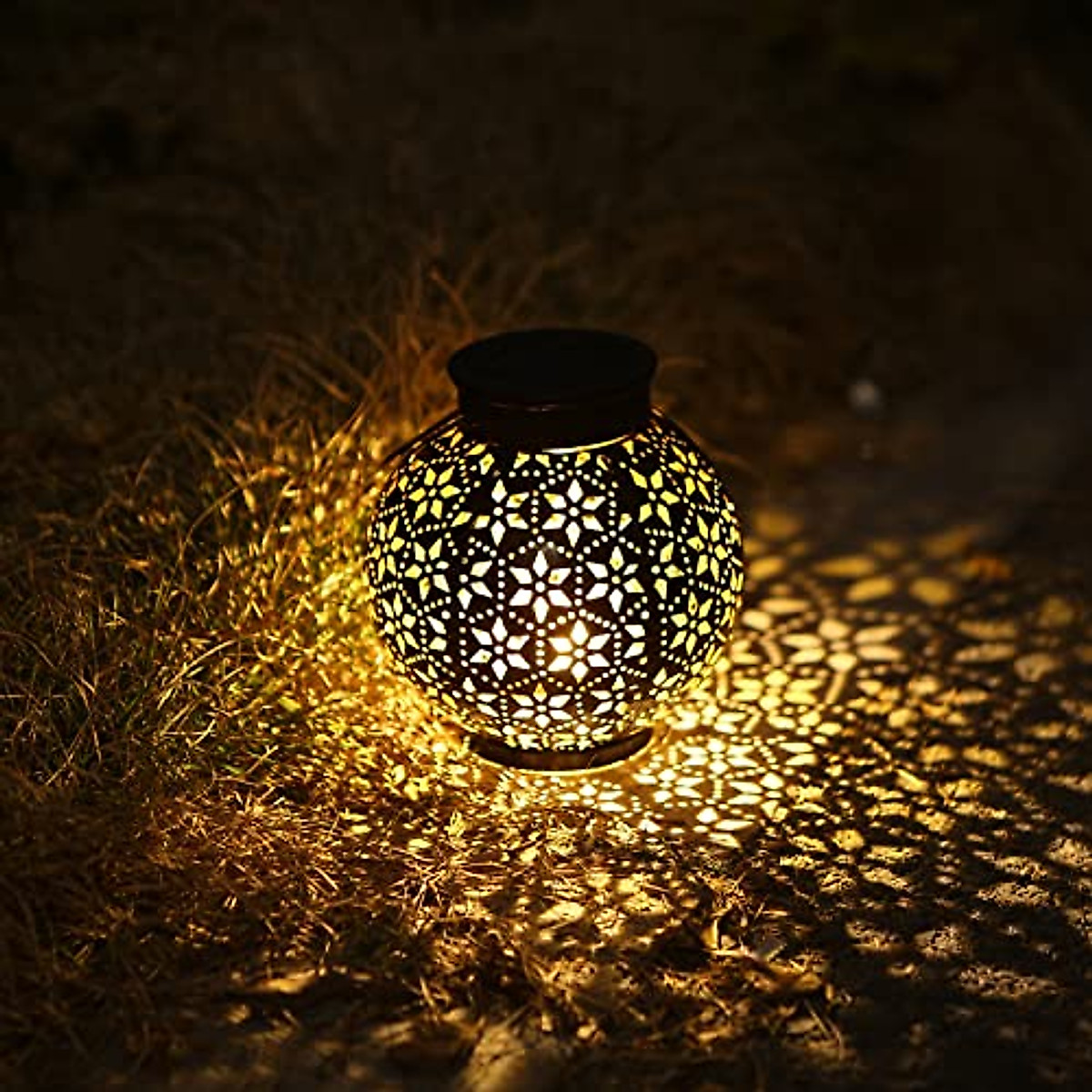 2 Pack Solar Lanterns Outdoor Waterproof, Outdoor Hanging Solar Lanterns Warm White Garden Lanterns Patio Halloween Decor for Garden Landscape Decoration (Butterfly 2 Pack)