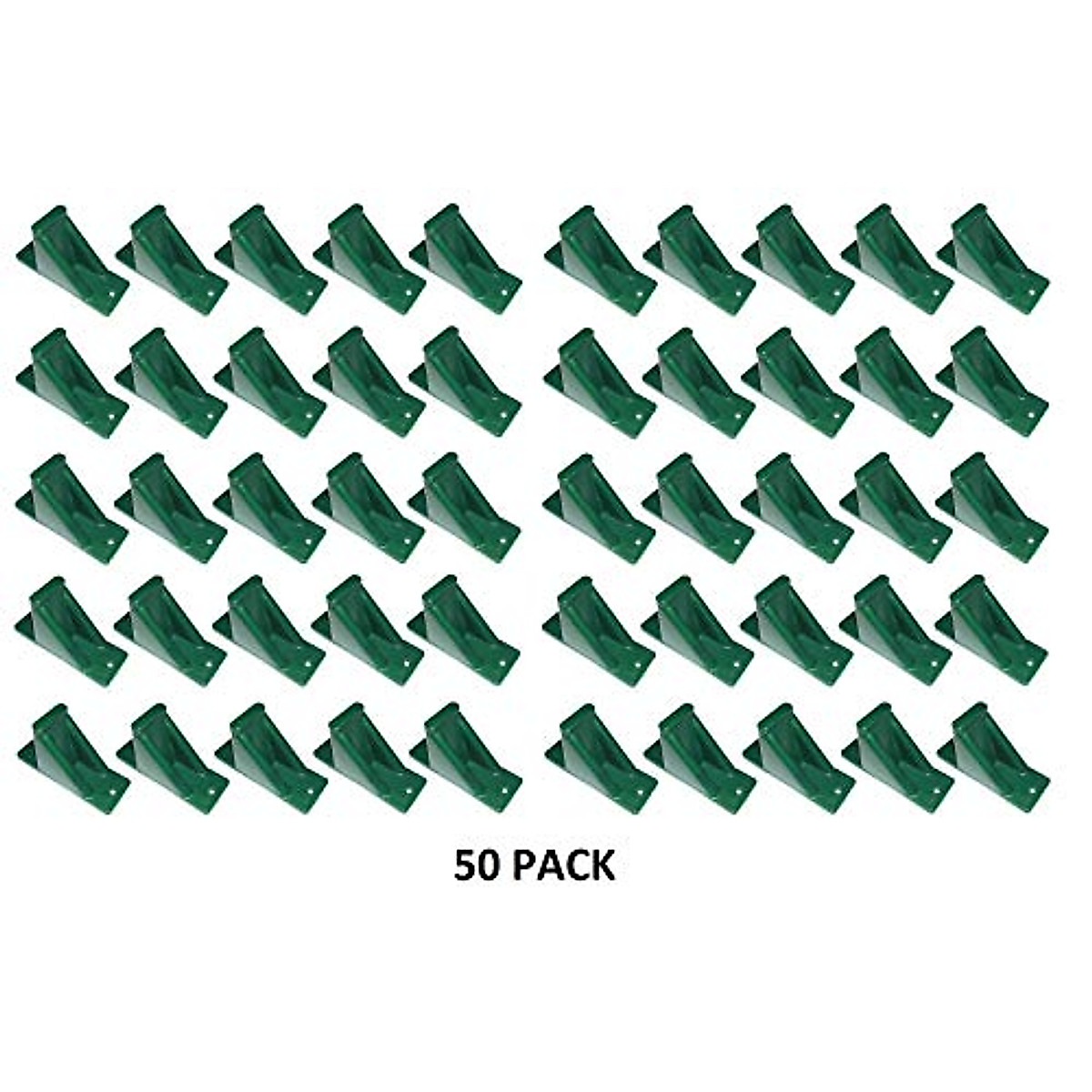 JSP Manufacturing Green Plastic Mini Roof Snow Ice Guard - Multi-Quantity Pack | Prevents Sliding Snow Stops Buildup (50)