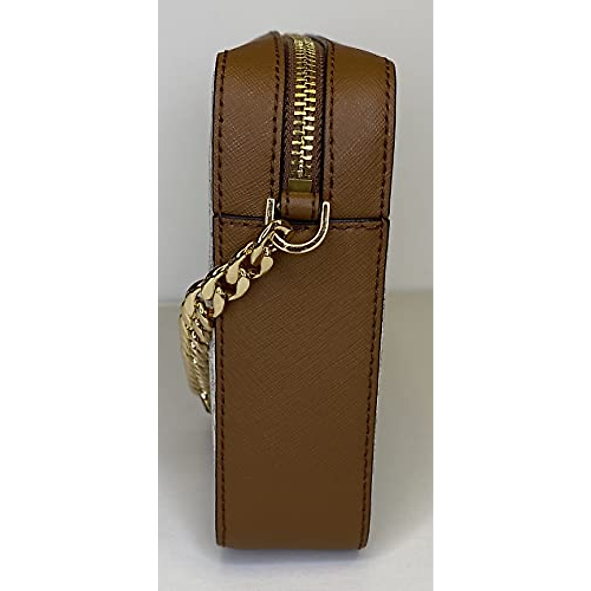 Michael Kors MICHAEL Michael Kors Jet Set Travel Large EW Crossbody bundled with SM TZ Coinpouch Wallet Purse Hook (Signature MK Vanilla)