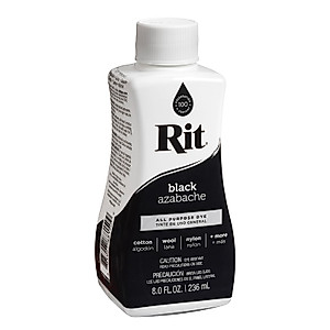 Rit Dye 88150 All Purpose Liquid Dye, Black, 8 Fl Oz