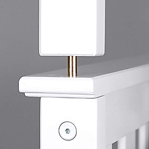 Max & Lily Bunk Bed, Twin-Over-Full Wood Bed Frame For Kids, White