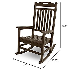 Trex Outdoor Furniture by Polywood TXR100VL Yacht Club Rocking Chair Rocker, Vintage Lantern