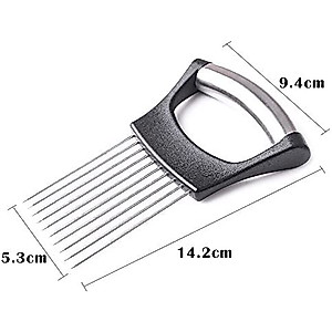 Boolavard The Best Onion Holder for Slicing All-In-One | Potato holder | Onion Cutter | Onion Chopper Stainless Steel