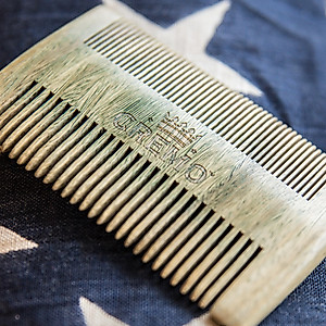 CREMO - Premium Beard Comb For Men | 100% Natural Wood With Woody Fragrance