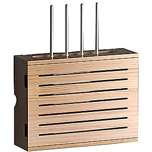 Floating Shelves Router Storage Wall Shelf WiFi Rauter Oraganize Storage Box Shelves Protector Hider Shielding for Wall Wooden Floating Shelf Decorative Boxes (Color : (B), Size : 34×11.5×27.4cm)