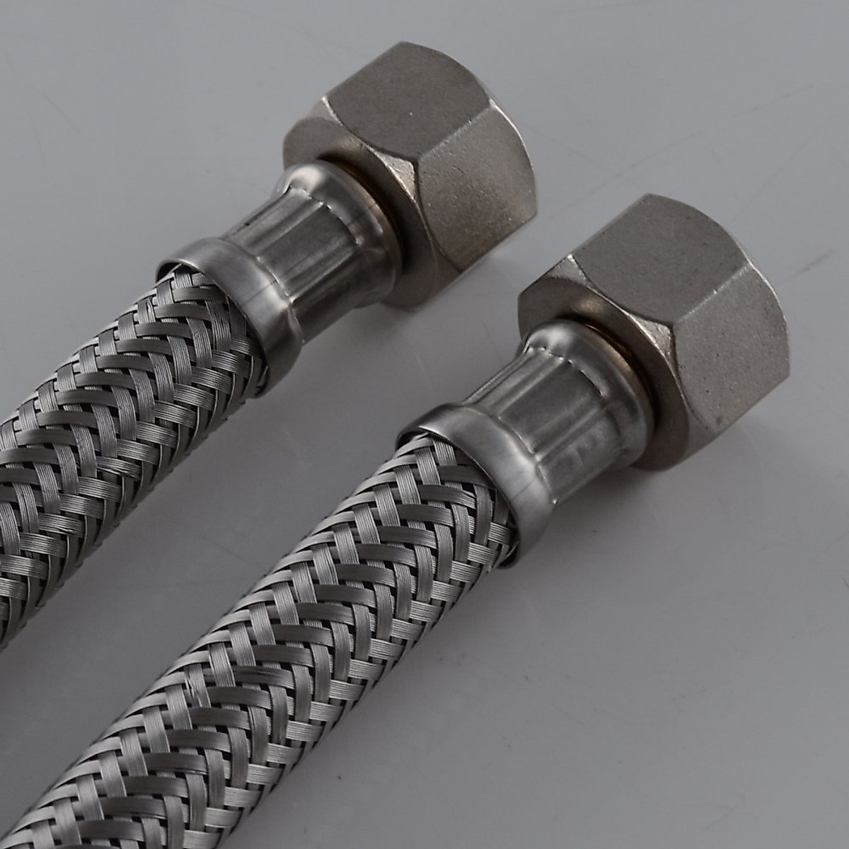 59" Extra Long Faucet Supply Lines Braided Stainless Steel Hose 3/8" Comp x M10 Male Connector Replacement Parts Hoses,Kitchen Bathroom Outdoor Faucet Sink Basin Water Hose,2 Pcs