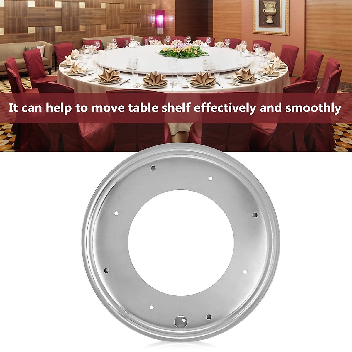 12 Inch Lazy Susan Turntable Round Shape Galvanized Turntable Lazy Susan Hardware Rotating Swivel Plate for Kitchen Display Table Serving Trays Lazy Susan Turntable for Cabinet