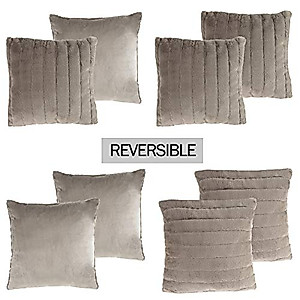 Lavish Home 80-PFF-1 Pillow, 17", Gray