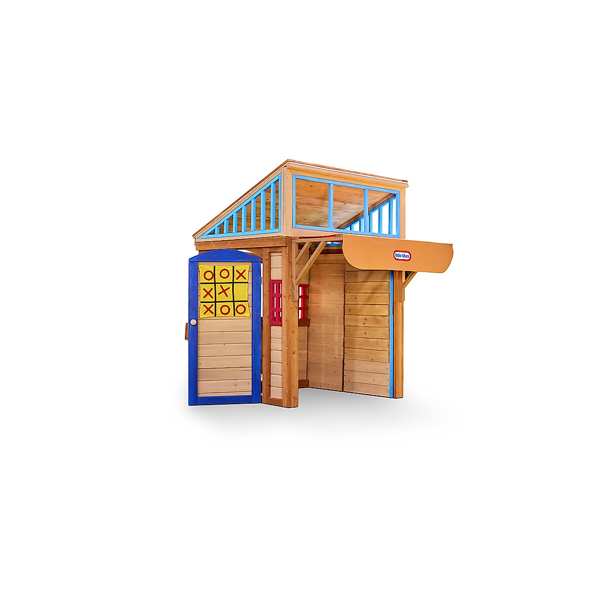 Little Tikes Real Wood Adventures 5-in-1 Game House, Outdoor Wood Game Playhouse for All Kids, Boys and Girls Ages 3+
