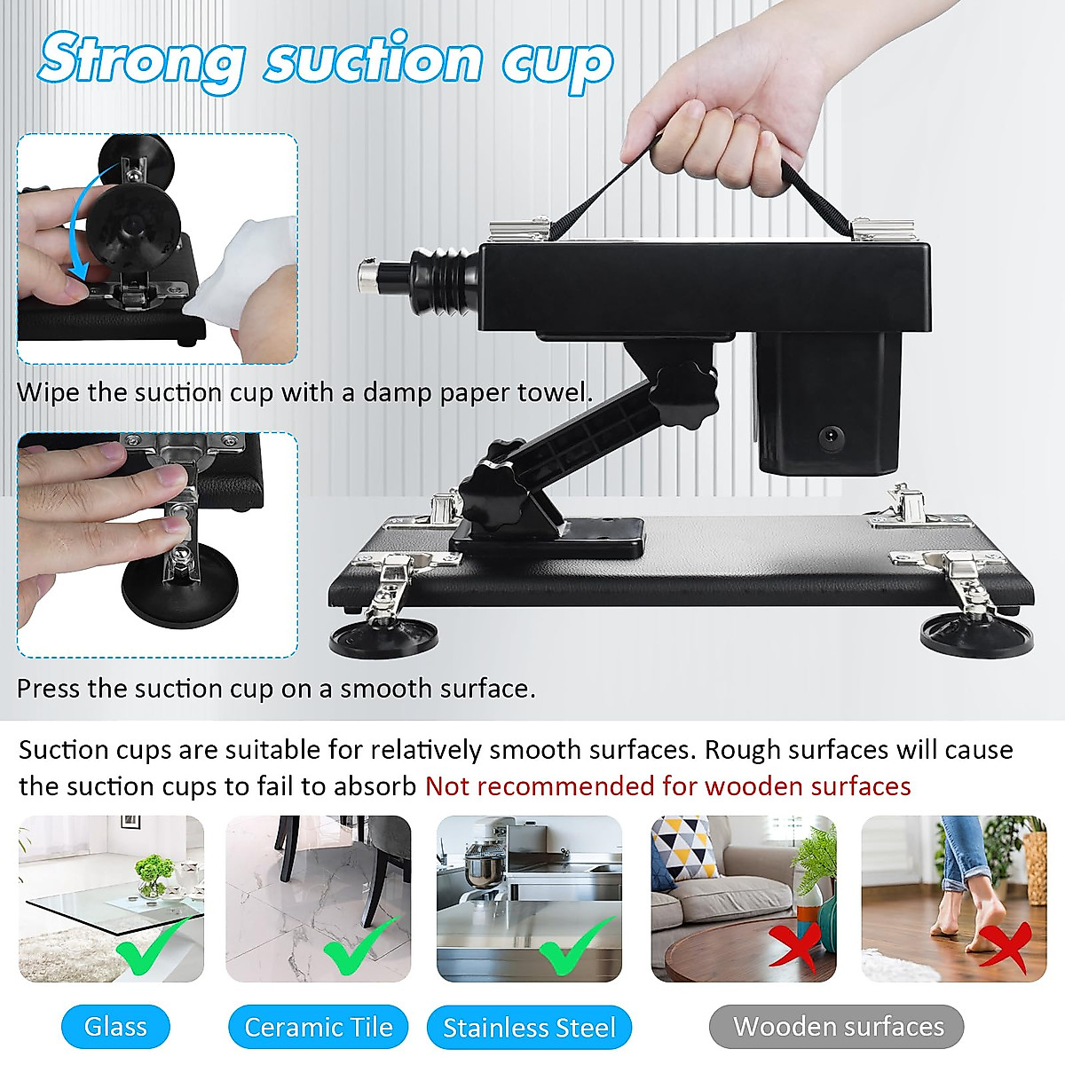 Sex Machine Gun Thrusting Sex Machine Automatic Thrust Dildo Move 400 Times/Minute Speed Adjust Thrusting Dildo Sex Machine for Women and Men Sex Toy with 3XLR Attachments Sex Thrusting Machine