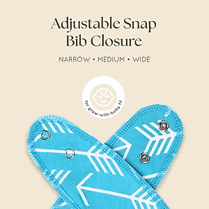 Dodo Babies Bandana Drool Bib Set – Eight 100% Cotton Bibs with Soft Polyester Lining, 2 Pacifier Clips, Binky Case, Blue Gift Bag for Baby Girl or Boy Shower – Adjustable Snap Fit for 3-24 Months