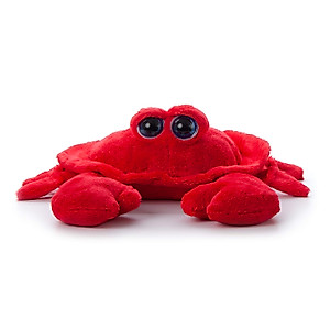 The Petting Zoo Crab Stuffed Animal, Gifts for Kids, Bright Eye Ocean Animals, Red Crab Plush Toy 9 inches