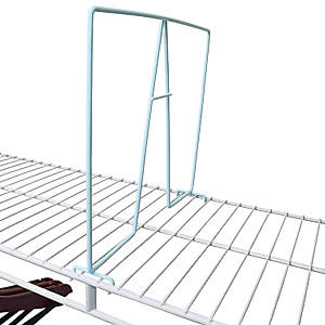 Evelots Wire Shelf Dividers -8 Pack- Closet Storage & Organization for Office, Pantry, Garage - Tall Shelf Separator - Easy Clip-No Tool - Coated Steel