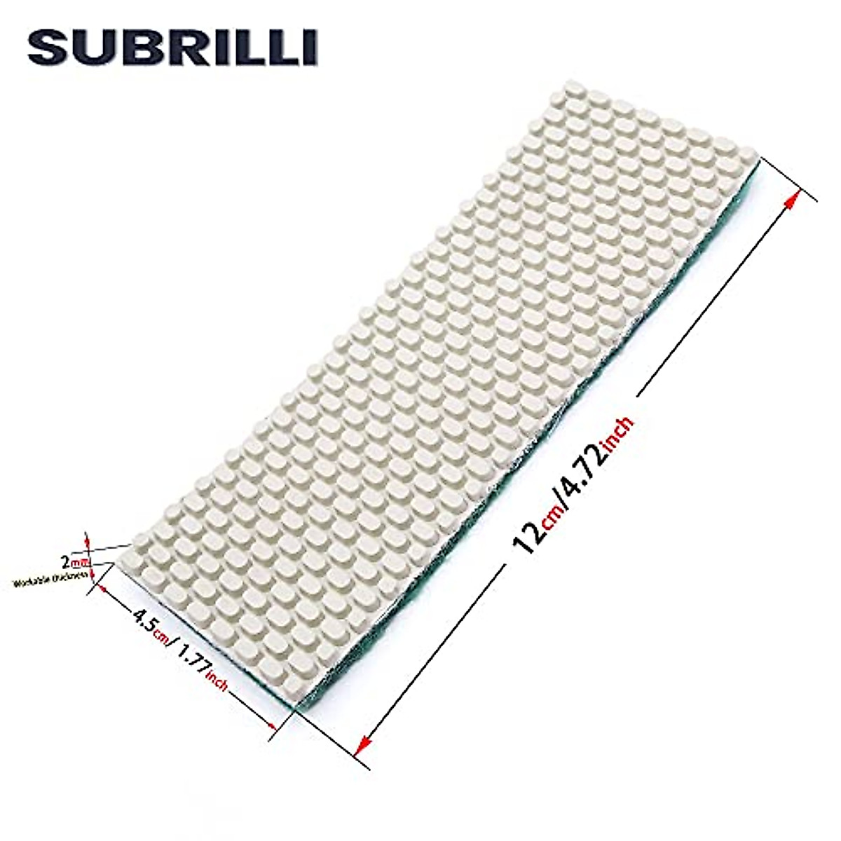 SUBRILLI Diamond Hand Polishing Pads 7 Pcs Set with Backing Pad for Glass Marble Concrete Polishing