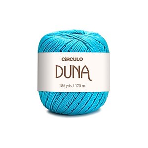 Círculo Duna Yarn - 186 yds, 3.52 oz – DK Yarn - 100% Mercerized Brazilian Virgin Cotton, Perfect for Knitting and Crocheting (Pack of 1 Ball) - Blue Color 2194