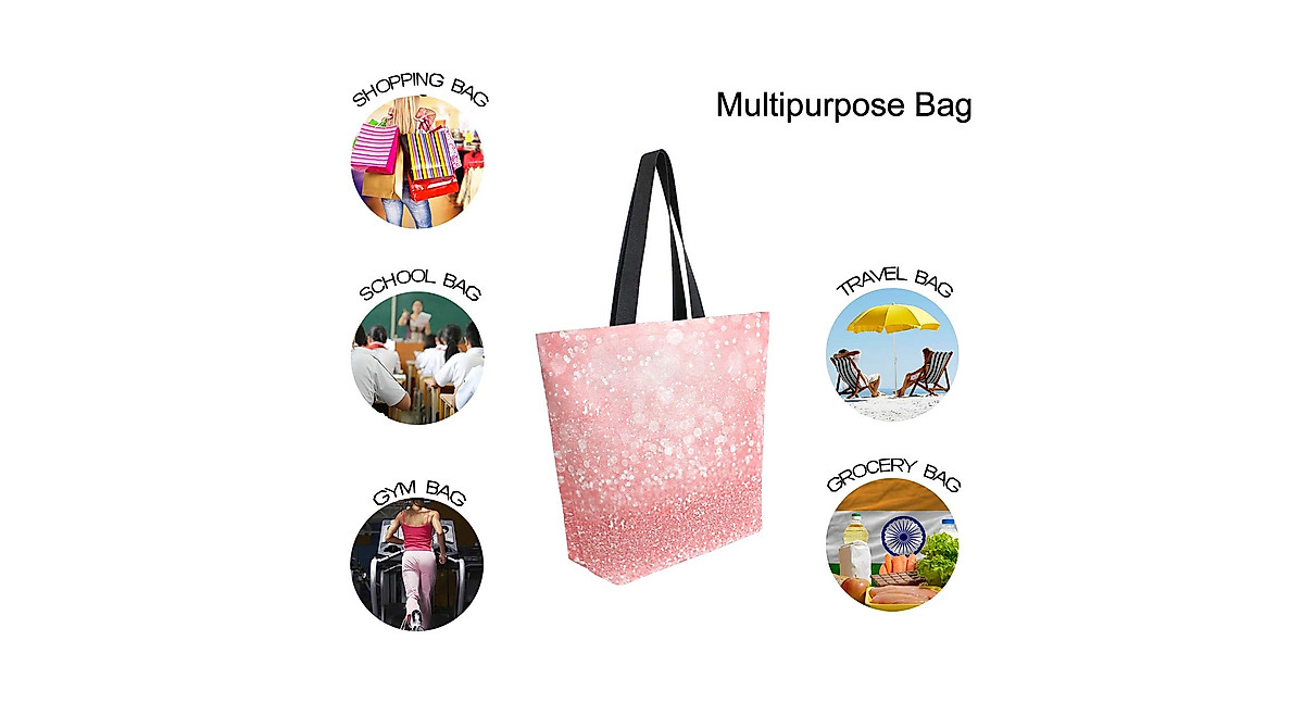 Coral Pink Canvas Tote Bag - Stylish & Durable