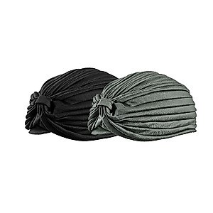 Dozen Pack- 12 Perfect Fit Dark Colored Beautiful Turbans
