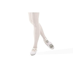 Sansha Women's Split Leather Sole Soft Ballet Shoes G1C Glove Flat, White, 3.5