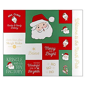 Riley Blake Santa Claus Lane Christmas 36in Panel 1 Green Quilt Fabric