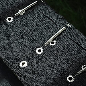 BLACKHORSE-RACING RV Steps Covers Rugs 3 Pack, 18" Inch Wide RV Camper Step Stair Covers, Wrap Around Camper Stair Rugs Radius Carpet with Spring Hooks, Black