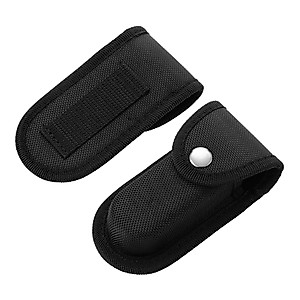 Nylon Pocket Knife Sheath, 4'' Multitool Pouch, Folding Knife Belt Sheath with Snap Closure and Vertical Carry Belt Loop, Multitool Case for Outdoor or Daily Use, Medium Size