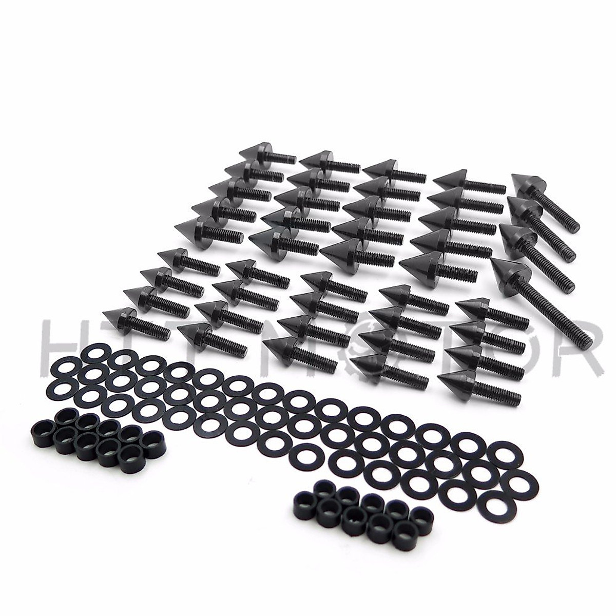 HTTMT MT215-008- Black Spike Fairing Bolts Compatible with 1999-2000 CBR 600 F4 2001-2007 Cbr600 F4I