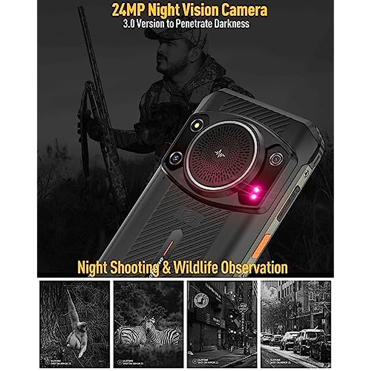 Ulefone Rugged Unlocked Phones 2023, Armor 21 122db Louder Speaker, 16+256GB, 9600mAh, 64MP+24MP Cameras, Android 13, IR Blaster, uSmart/Dock Charge Supported Rugged Smartphones T-Mobile, Black