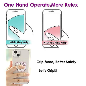 Cat Phone Ring Holder Cute Kitty 3 Pack,Fonessary Metal Finger Ring Grip Kickstand 360 Rotate for Smartphones