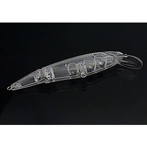 10pcs Unpainted 2sections swimbait 10.6cm 11g Fishing Lures Bass Trout Multi Jointed Swimbaits Slow Sinking Bionic Swimming Lures Freshwater Saltwater Bass Lifelike Fishing Lures with Free Eye