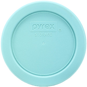 Pyrex 7202-PC Jade Dust Green Round Plastic Replacement Food Storage Lid, Made in USA - 4 Pack