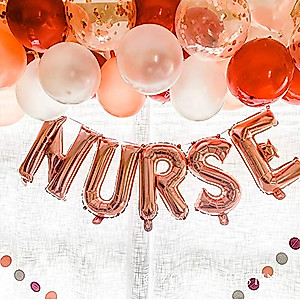 New Nurse Graduation Party Decorations, Nursing School Balloons Garland Banner Decor Party Celebration for Women, Nursing Student Grad Party