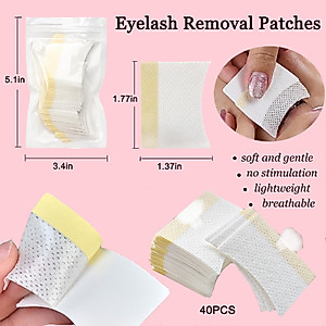 AREMOD Eyelash Extension Remover Kits, 5g False Eyelash Glue Remover Cream Disposable Microbrush Mascara Wands Eyelashes Patch Sticker for False Lash Remover for Lash Extensions