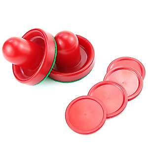 Bignc Light Weight Air Hockey Pushers Red Replacement Pucks (4 Striker, 8 Puck )