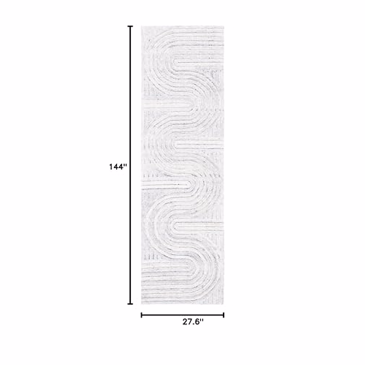 SAFAVIEH South Hampton Collection Runner Rug - 2'3" x 12', Grey, Handmade Mid-Century Modern Abstract, Ideal for High Traffic Areas in Living Room, Bedroom (SHA301F)