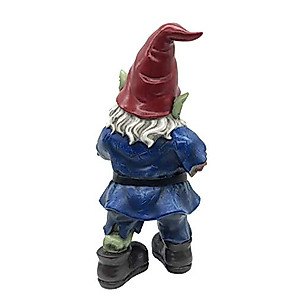 FICITI Zombie Gnome Evil Gnome Scary Gnome Walking Dead Gnome Gnombia Garden Statue, Halloween Decoration - 10 inches